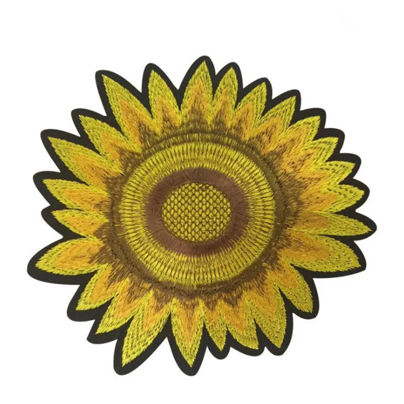 Women/Men/Kids 19cm sunflower Iron on patches for clothing deal with it ...