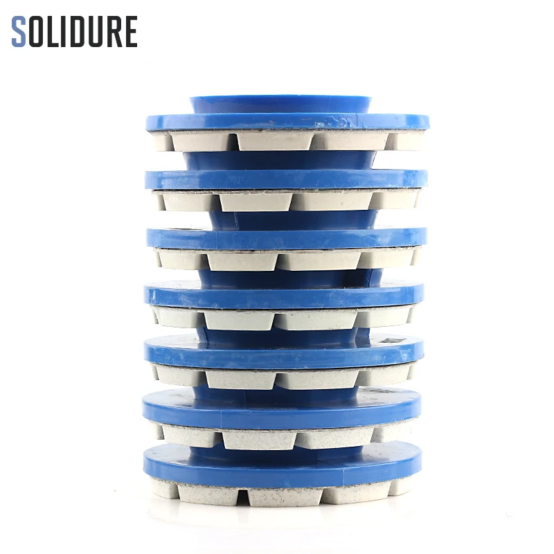 7pcs/set 5 inch 125mm diamond edge polishing pads wet grinding pads for ...
