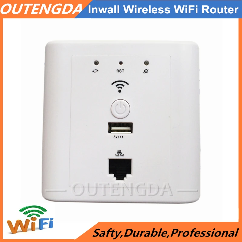 in Wall Wireless WiFi AP Router 802.11b/g/n House Hotel New Wall mount ...