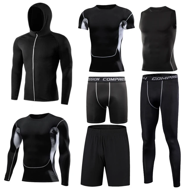 7 in 1 Men's Sports & Fitness Set - Men's Fitness Apparel, Performance ...