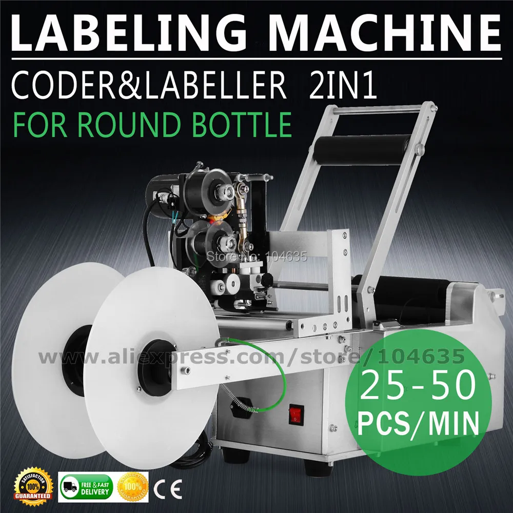 Free shipping !Free Semi automatic Round Bottle Labeling Machine ...