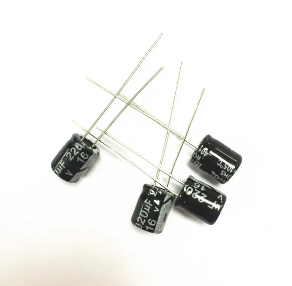Free Shipping 1000PCS 16v 220uF Aluminum Electrolytic Capacitor 220uf ...