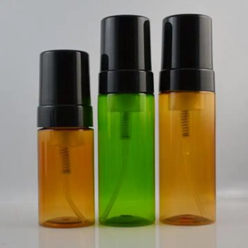 High Quality 100ml 150ml Amber Green Bottles Of Bubble Foam Superior Mousse Bottle Whipped Foam