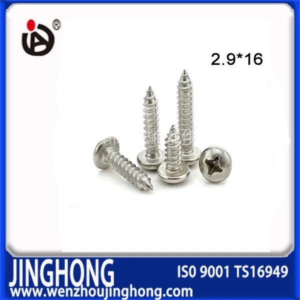 Hot Sales High Quality 100pcs/lot ST2.9*16 Stainless Steel 304 DIN 7981 Cross Recessed Pan Head ...