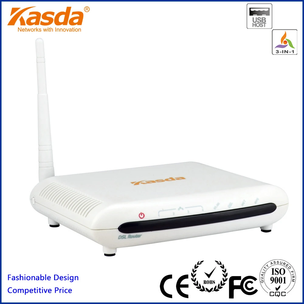 Kasda 150mbps Wireless Adsl Modem Router Combo Kw5815 With Usb Host ...