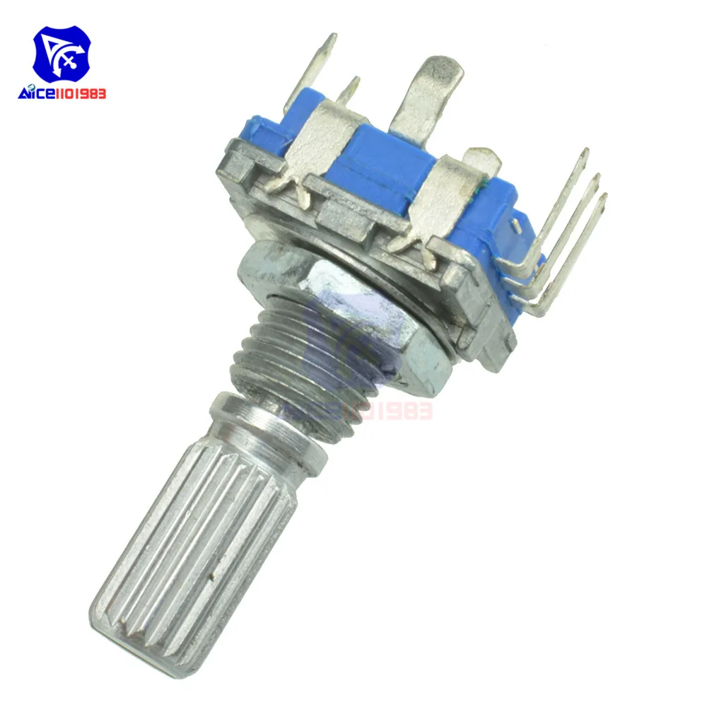 360 Degree EC11 Rotary Encoder Code Switch Digital Potentiometer 7 Pins ...
