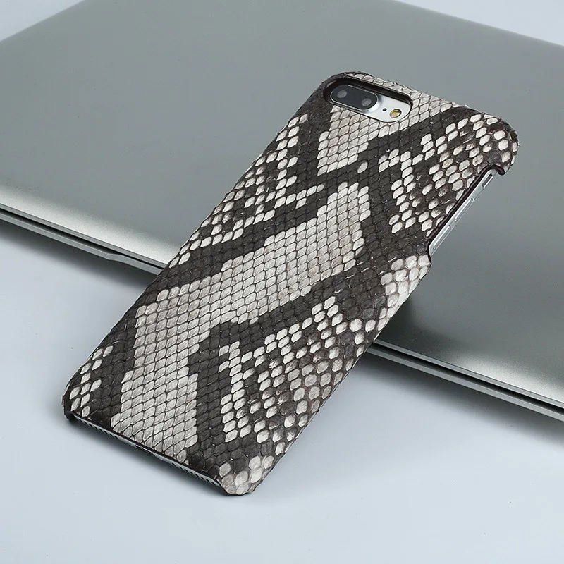 Genuine Leather Python skin Scratchproof phone case for iphone x 6 7 8 ...
