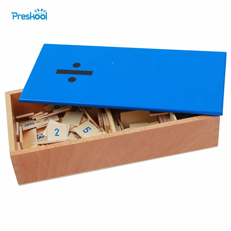 Montessori Kids Toy Baby Wood Divisions Equations and Dividends Box ...