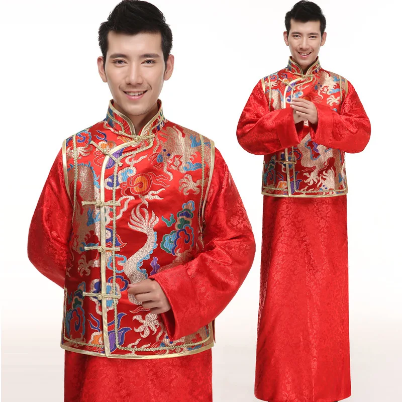 Chinese Folk Costume Men Traditional Cosplay Costume Male Wedding Costume Chinese Tang Robe