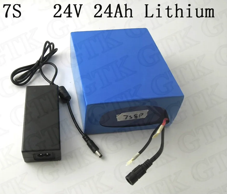 1pcs 24V 24Ah Lithium ion 18650 battery pack with BMS for cargador 24v scooter e bike 24v motor ...