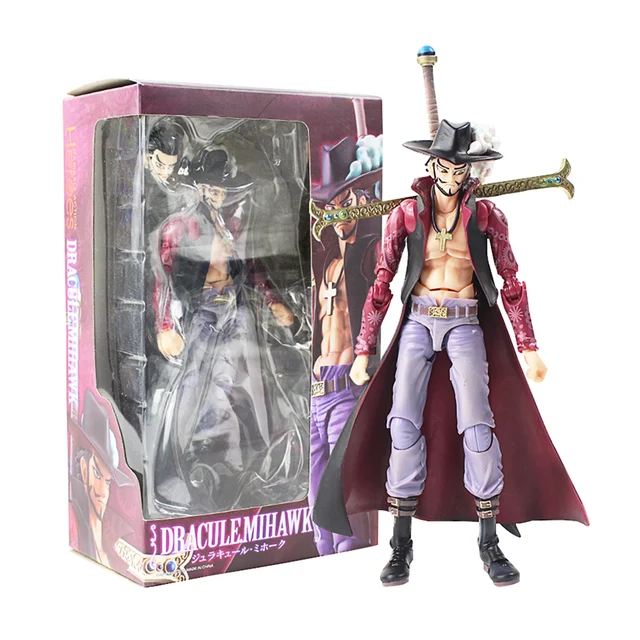 21cm Anime One Piece Dracule Mihawk Action Figure Heroes Moveable ...