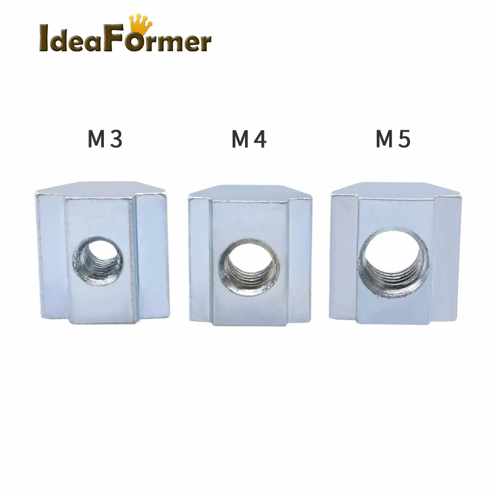 50pcs-lot-M3-M4-M5-T-Block-Square-Nuts-T-Track-Sliding-Hammer-Nut-for ...