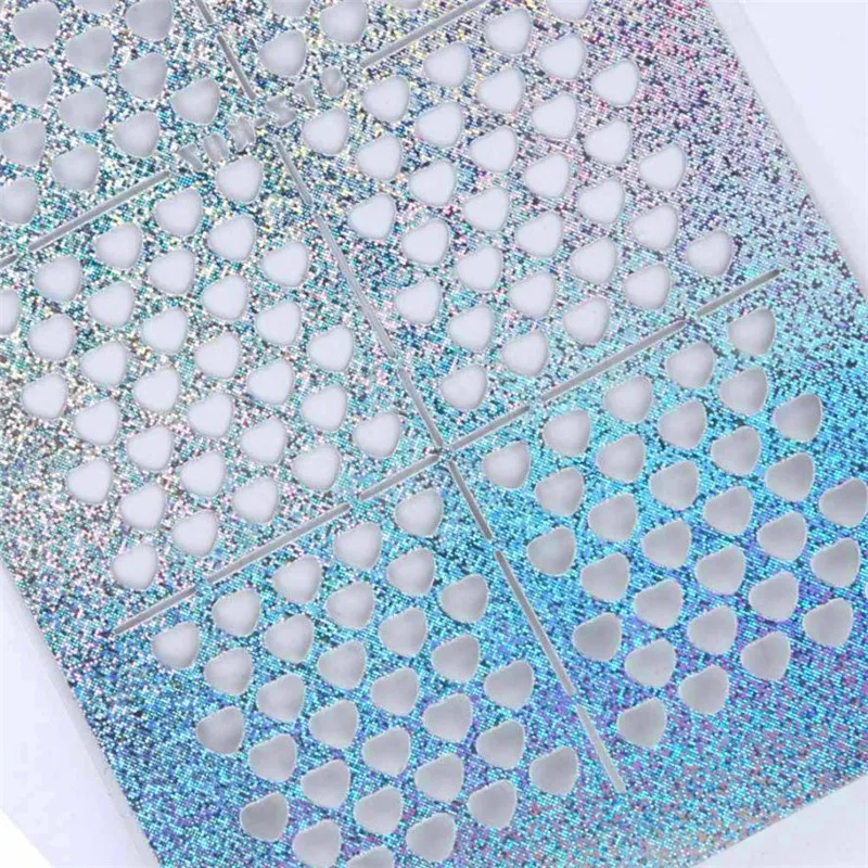 24 Sheets New Nail Hollow Irregular Grid Stencil Reusable Manicure ...