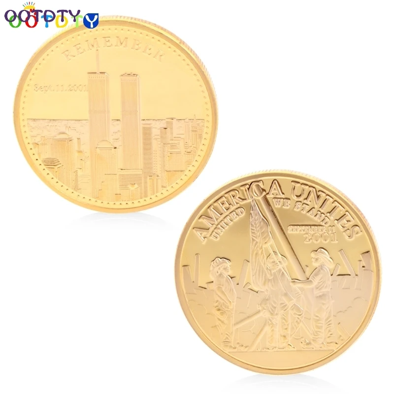 Gold Plated Remember September 11 2001 Commemorative Coin Challenge ...