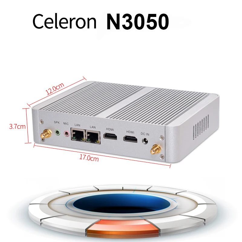 Wholesale mini pc n3050 Desktop Computer TV BOX Windows 10 Nettop Metal ...