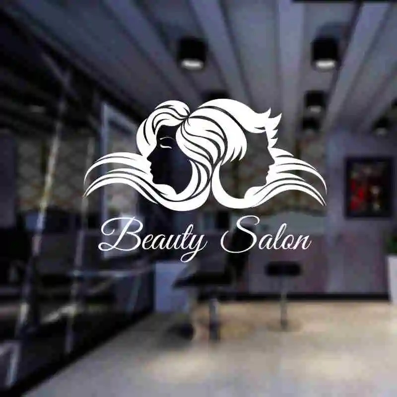 Unisex Hair Salon Wall Decal Beauty Salon Sticker Barber Shop Scissor ...
