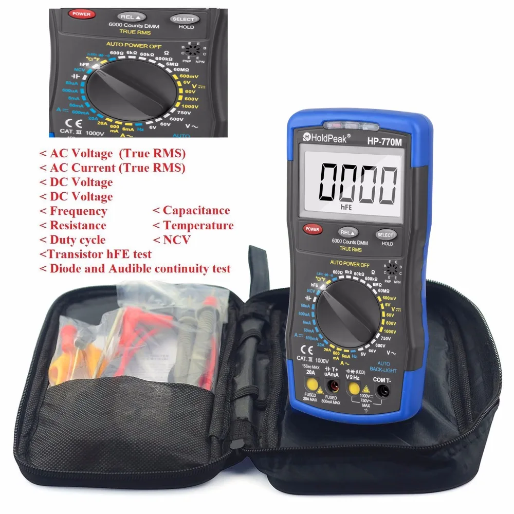 HP-770M Digital Multimeter Auto Range RMS Detector (HP-770M)