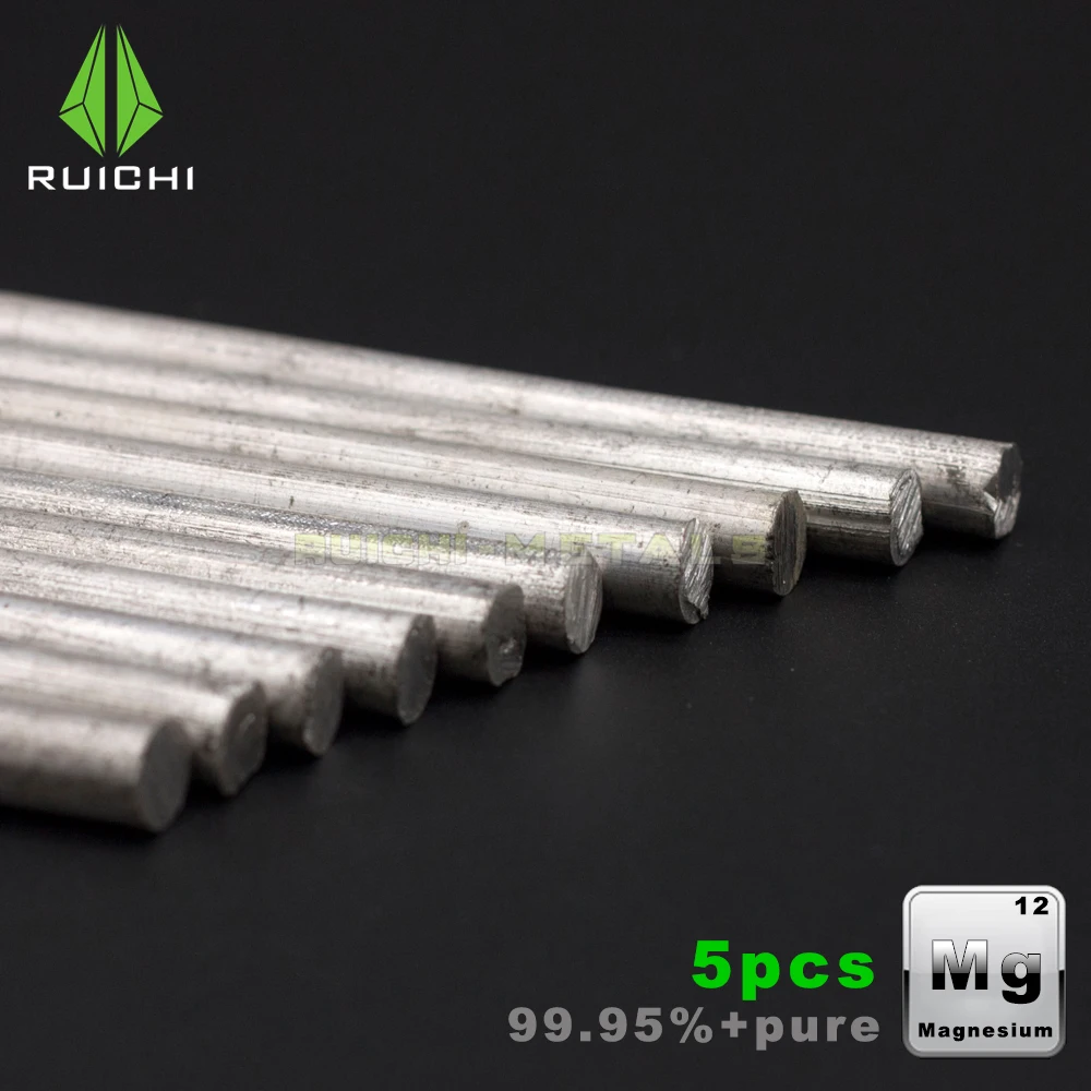 New-5pcs-High-Purity-99-95-Mg-Magnesium-Metal-Rod-Welding-Soldering ...