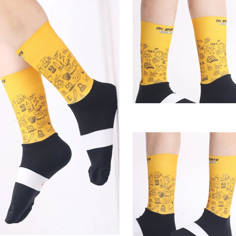 Велосипедные носки мужские женские впитывающие противоскользящие ...