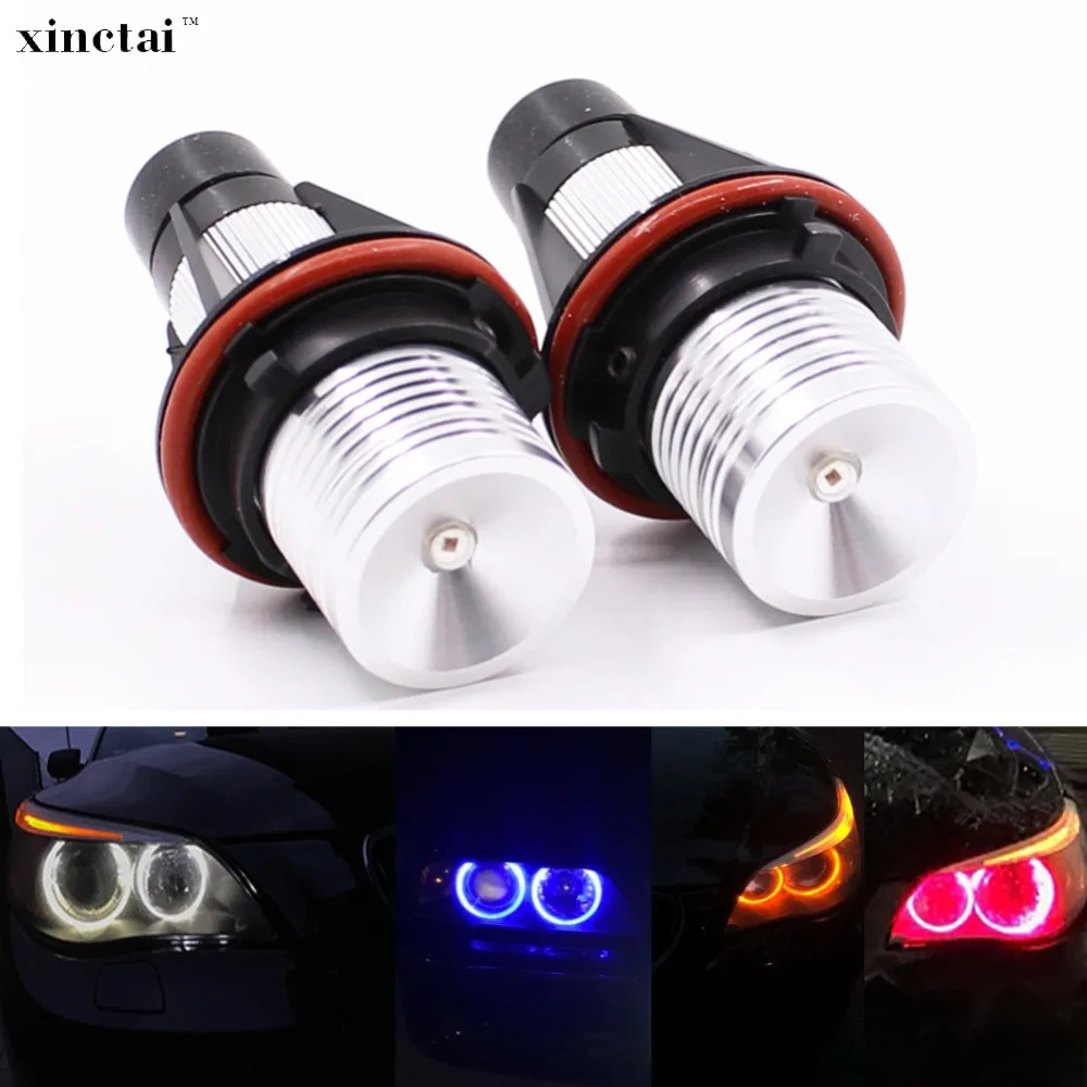 2pcs Error Free 10W LED Angel Eyes Halo Ring Lights Bulbs For BMW E39 ...