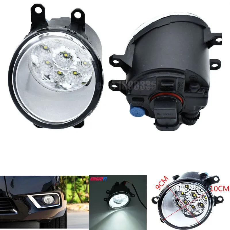 2x LED Front Fog Lights For TOYOTA YARIS 2007 2014 Car Styling Round ...