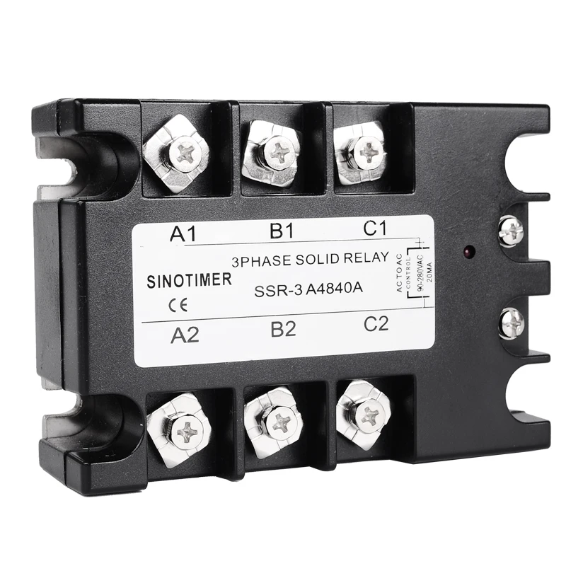 Generic 10a 25a 40a Ssr 3 Phase Solid State Relay Ssr-10 Ac To Ac Solid ...