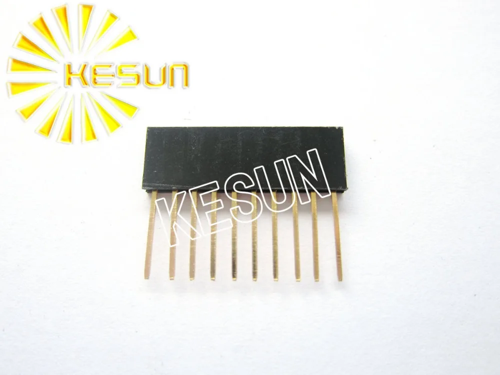 500PCS 2.54MM 10Pin 11MM Long Needle Female Pin Header Strip Stackable ...