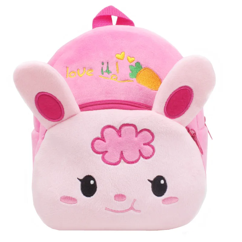 Cute Pink Rabbit Bunny Plush Bag Backpack Kids Children School Bag ...