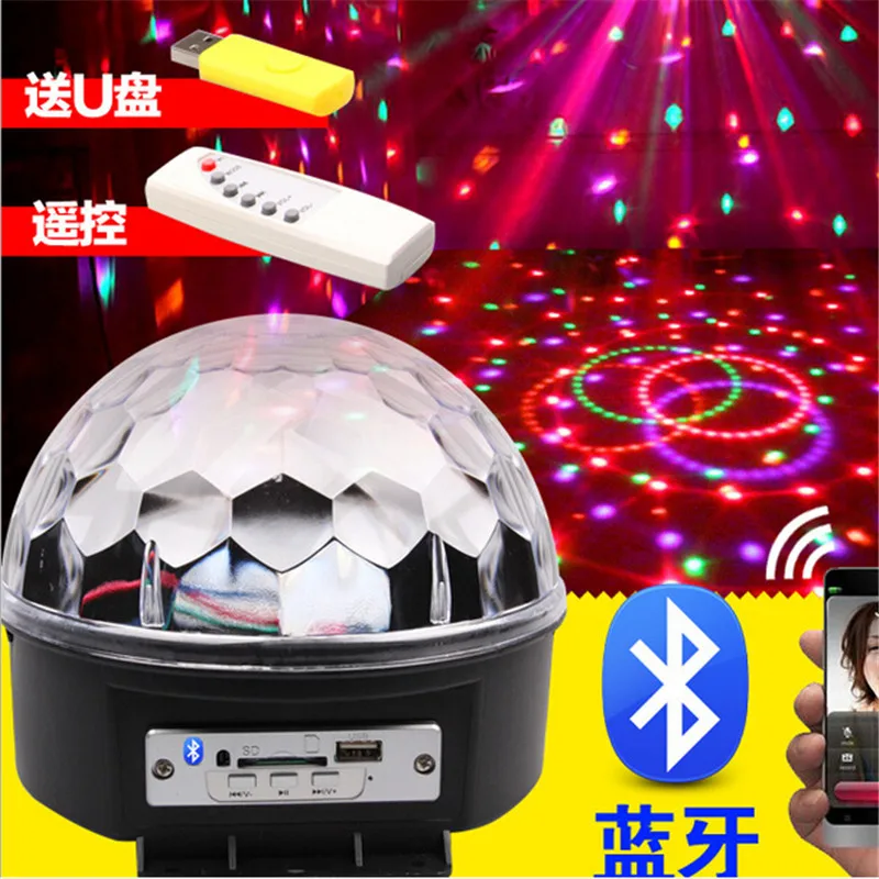 LED Disco Light Stage Light Bluetooth USB Internal Speakers Play music ...