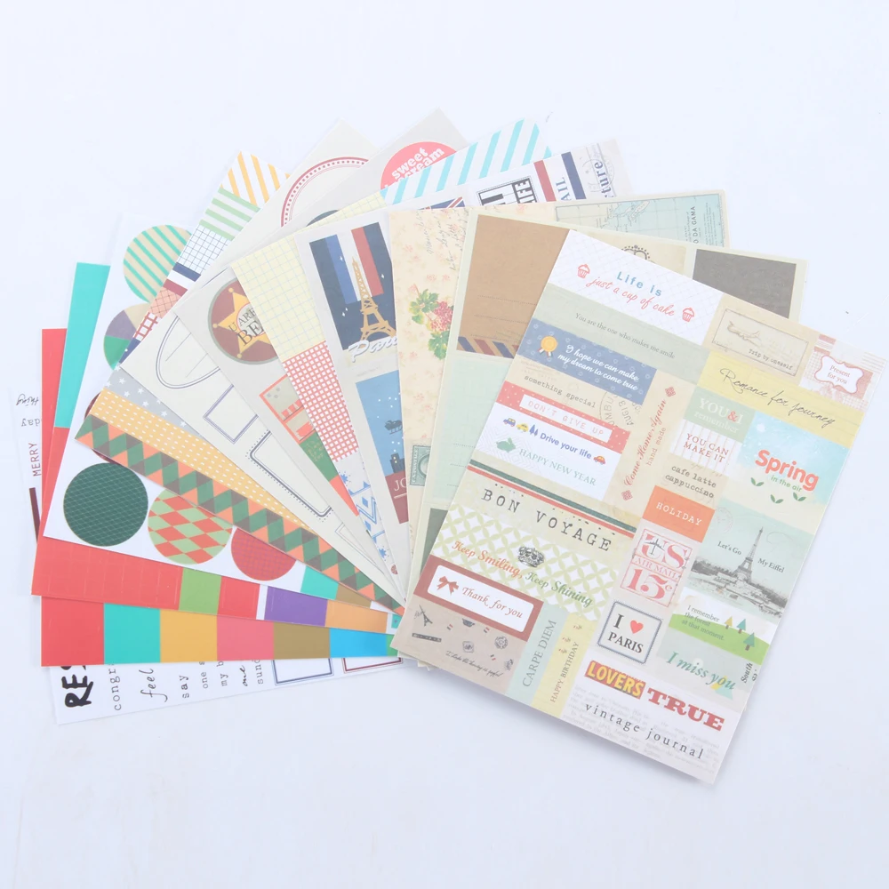 Cute cartoon school kids notebook sticker set,student basic stickers ...