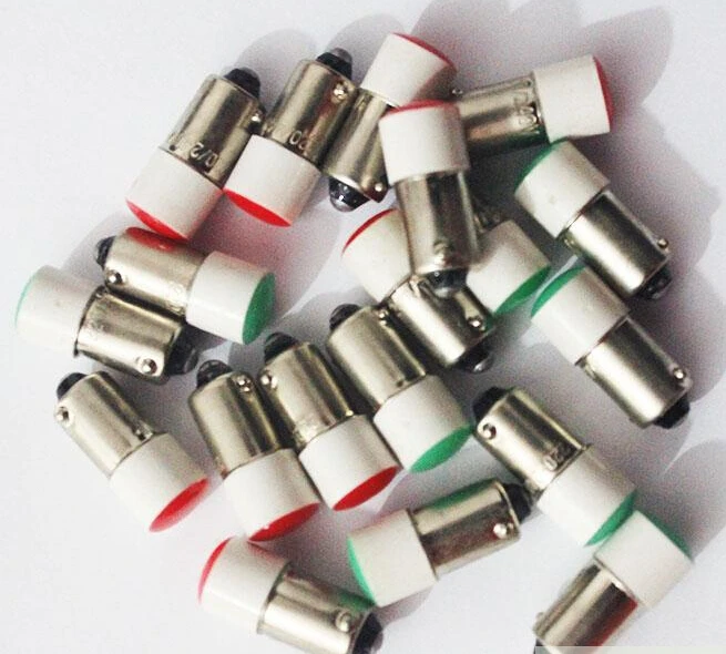 10pcs XB2 XB4 push button switch LED bulb 12V 24V 220V red green yellow ...