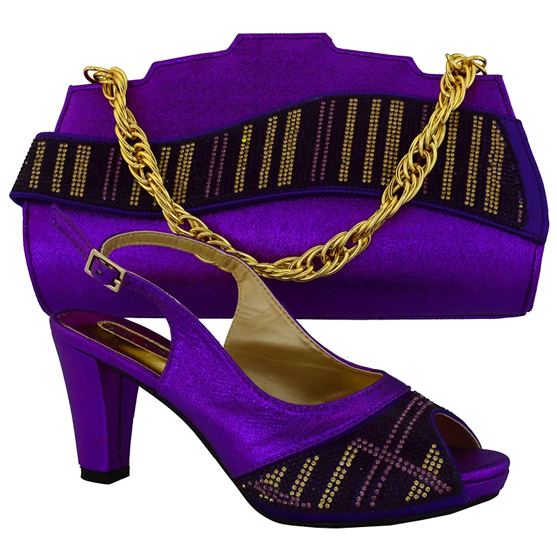 Best-Seller-Wedge-Platform-Ladies-purple-Shoes-And-Bags-for-Rhinestone ...