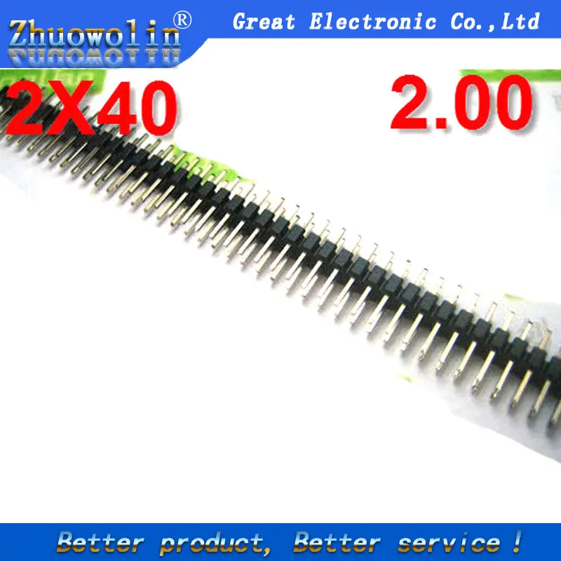 10PC/Lot 2.00mm Pitch 80 Pin Dual Row Male Pin Header Pin Connector|lot ...