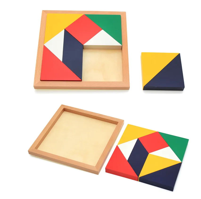 Newest Muti Color Wooden Geometric Solids Montessori Geometry Shape ...