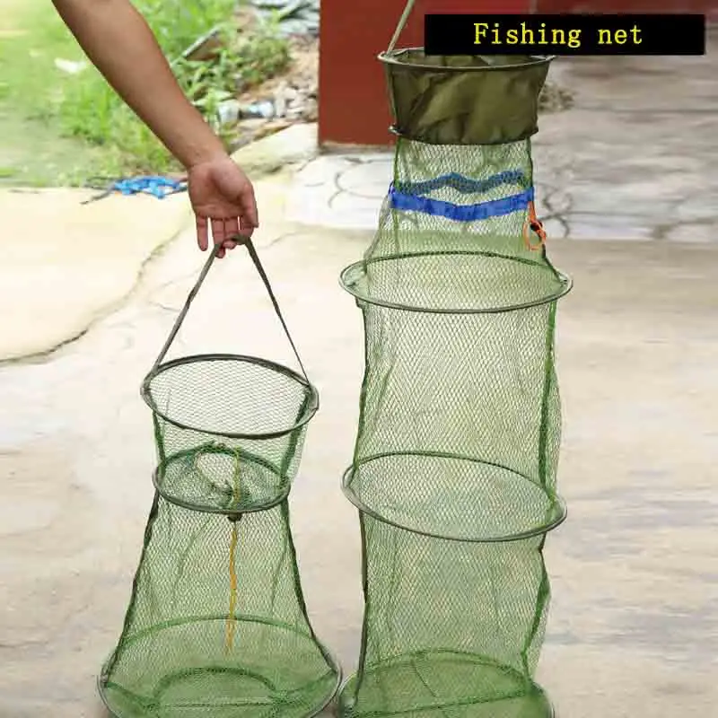 3 layer 33X60cm portable folding fish guard big belly fish shrimp crab ...