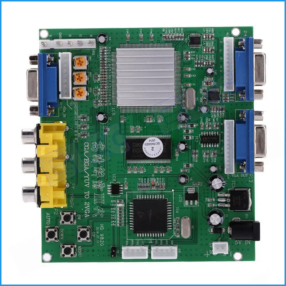 CGA to VGA Converter Video Games Board Double VGA Output for CRT LCD ...