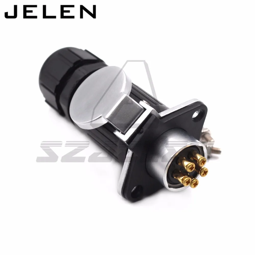 He20, 5 Pin Waterproof Adapter Screw Locking Cable , 5pin Connector ...