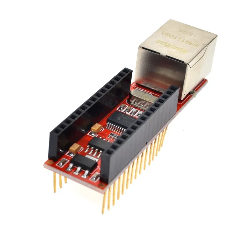 1pcs Enc28j60 Ethernet Shield V1.0 For Arduino Compatible Nano 3.0 Rj45 ...