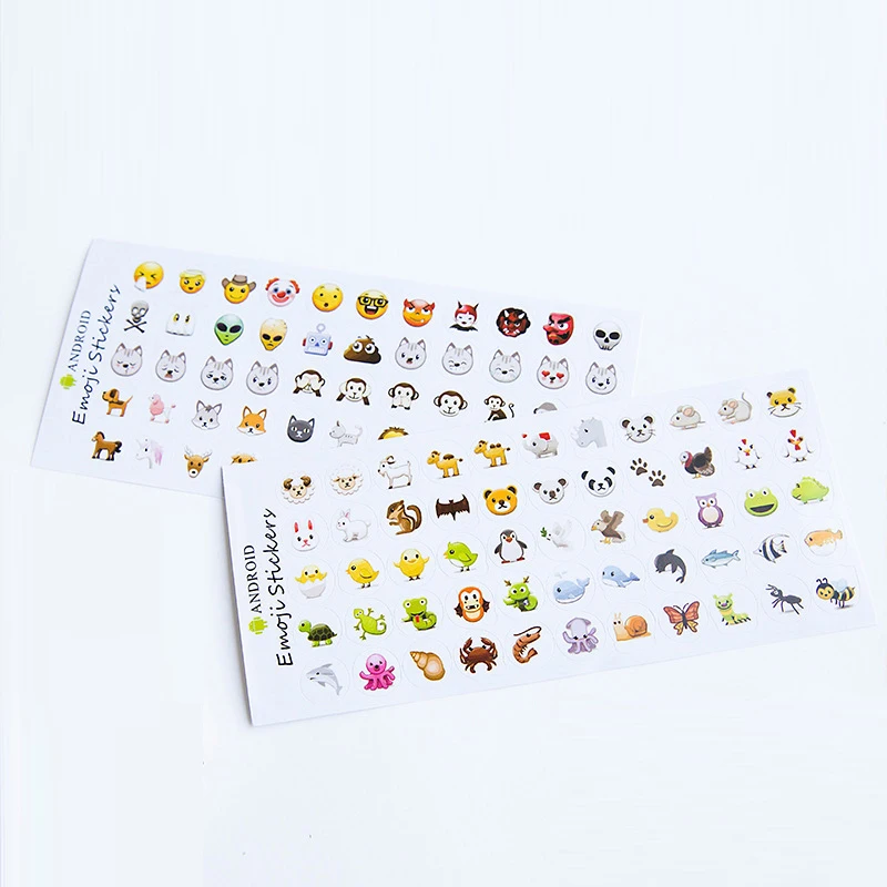 12 sheets Classic emoji emotion sticker cute popular classic smile face ...
