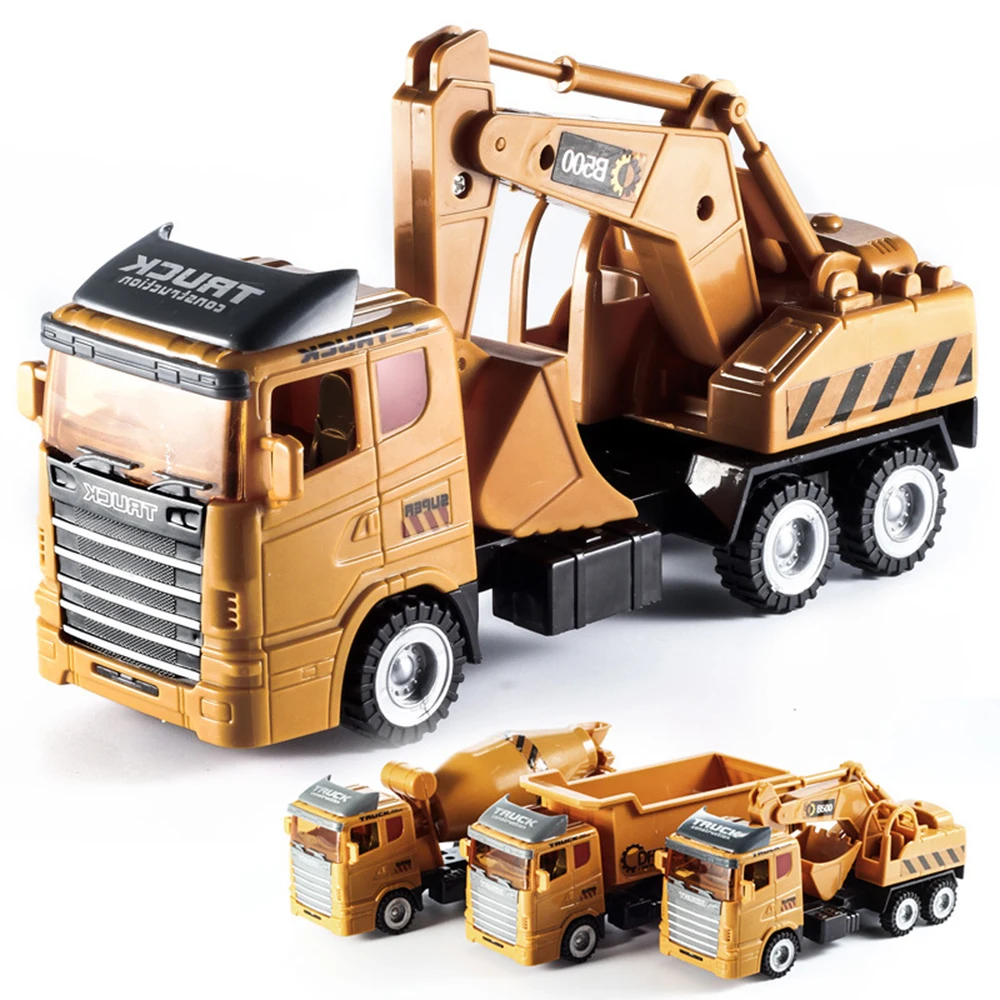 Large Alloy High Simulation Vehicle Engineering Car Model Inertia Truck ...