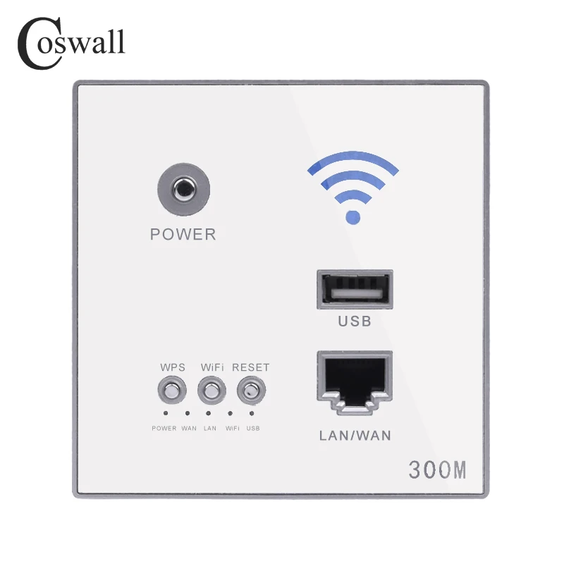 COSWALL-300M-Wall-Embedded-Wireless-AP-Router-USB-Charging-Port-1500mA ...
