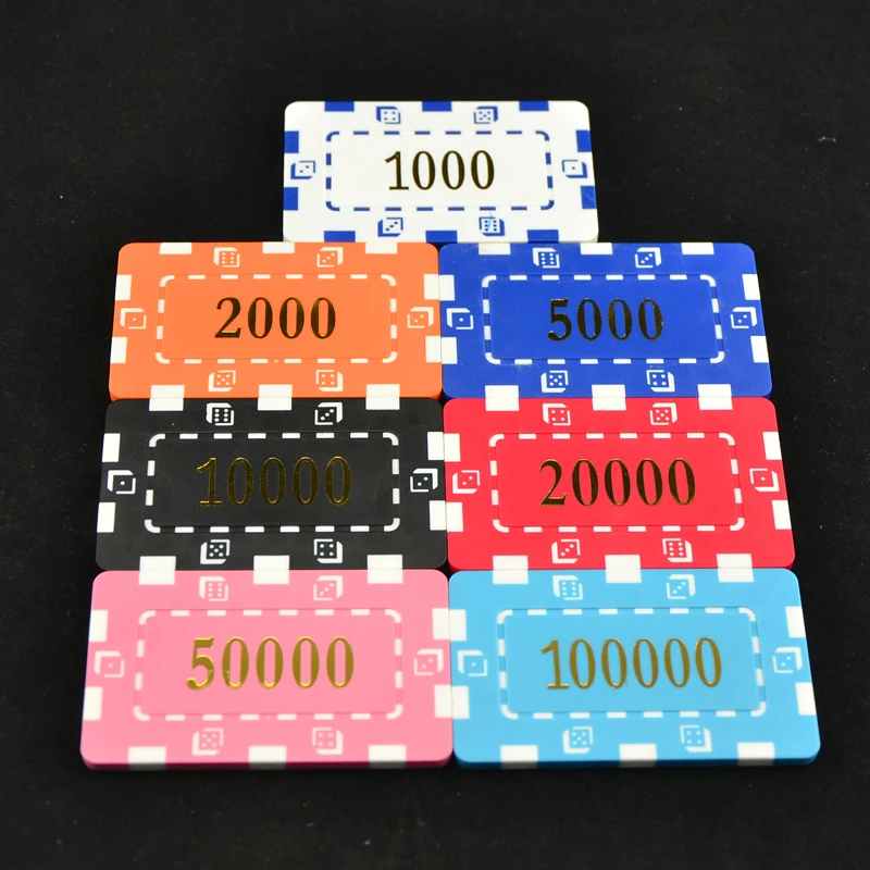 High quality special square type large square chip chips currency Hold ...