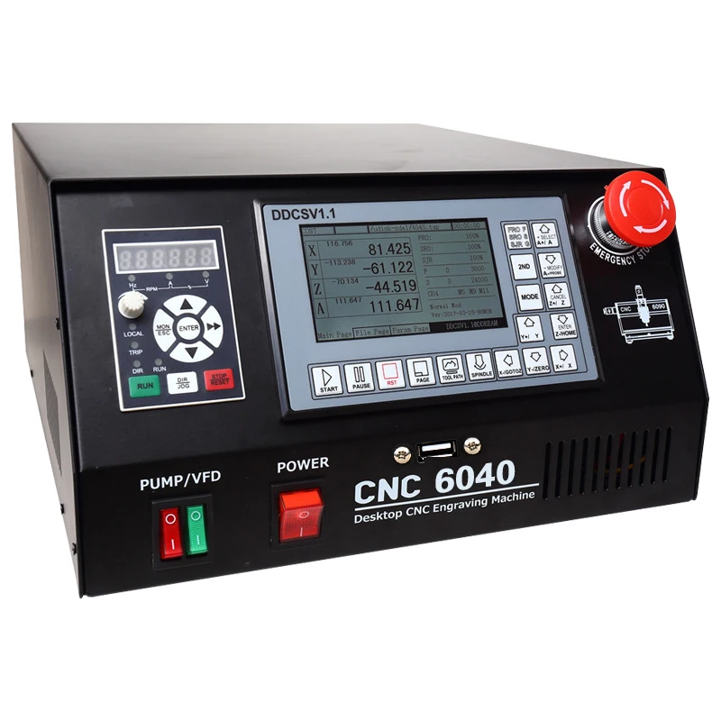Cnc 제어 상자 Dsp 4 축 Ac 스핀들 드라이브 4 축 Cnc 제어 상자 Cnc 조각 절단기용 Mach3 Dsp 제어