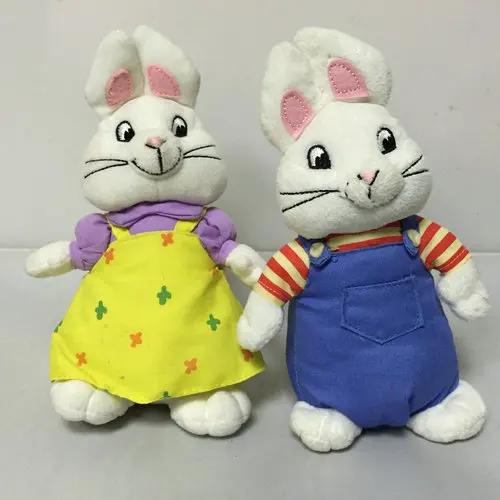 in hand Preschool play Max and Ruby Rabbit Stuffed animal plush doll ...
