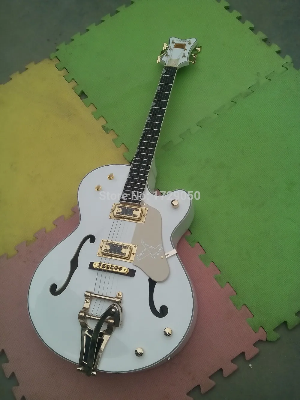 Free shipping White Gretsch Falcon 6120 Semi Hollow Body Korean Tuners ...