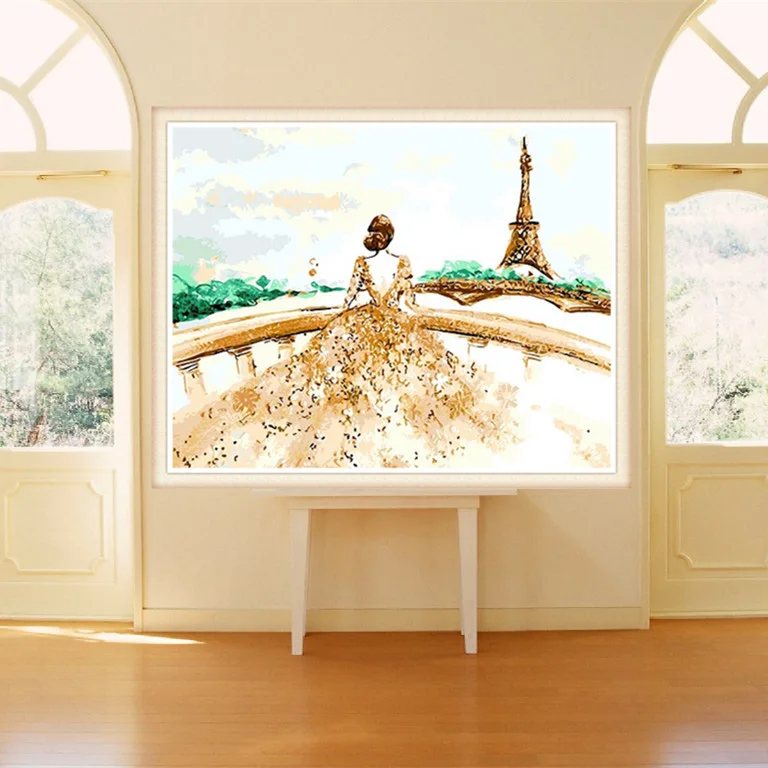 DIY digital painting By Numbers wedding couples hand drawn characters ...