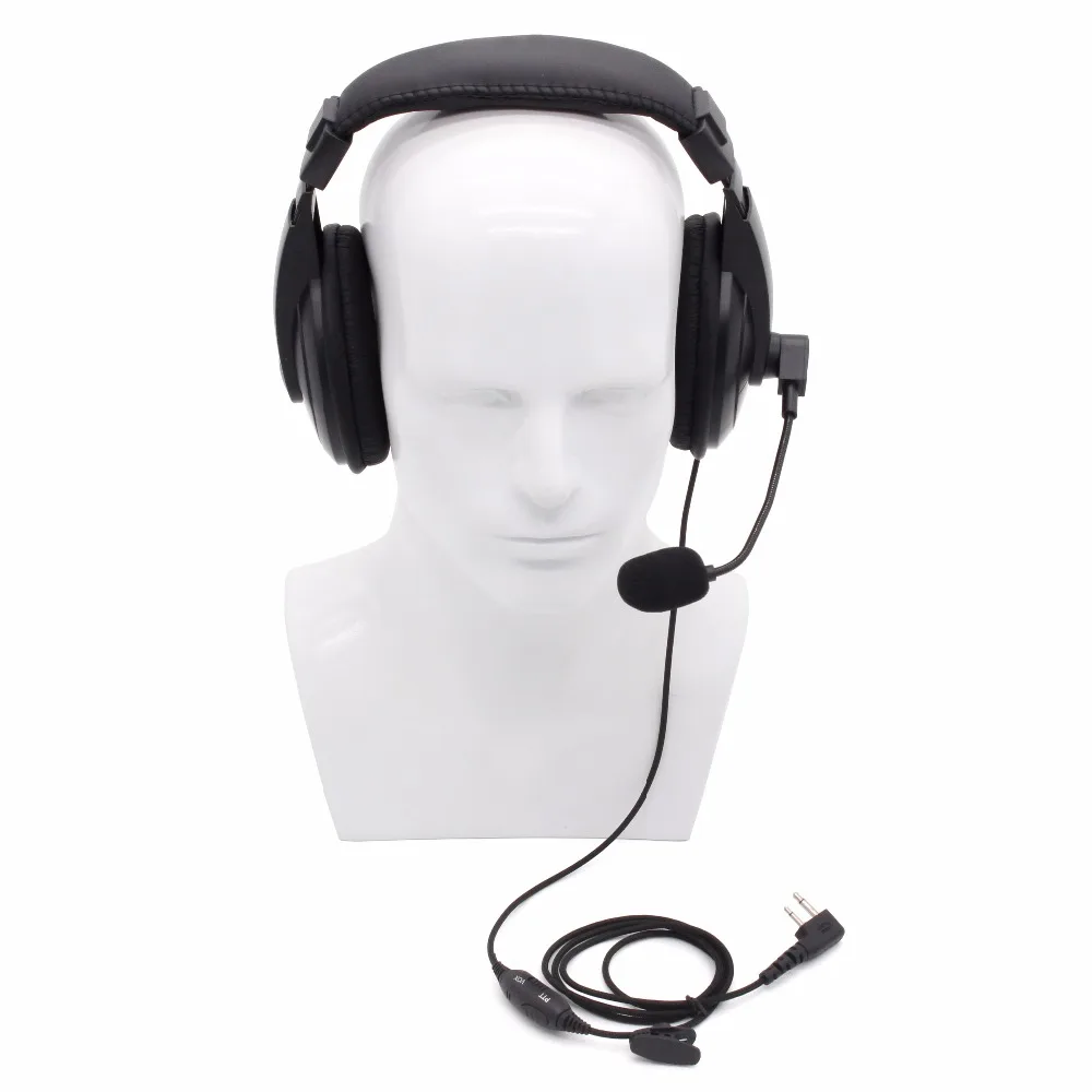 VOX PTT Schalter Hörer Mic Zwei Weg Radio Headset für ICOM IC A2 IC V85 ...