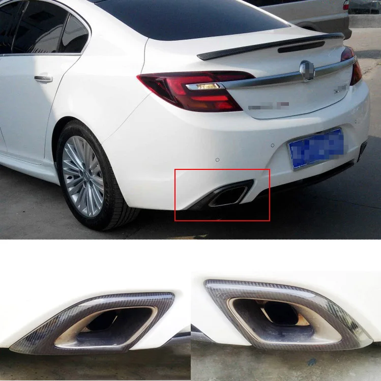 Ipoboo 2pcs Carbon Fiber Rear Body Kits Exhaust Muffler Tips ...