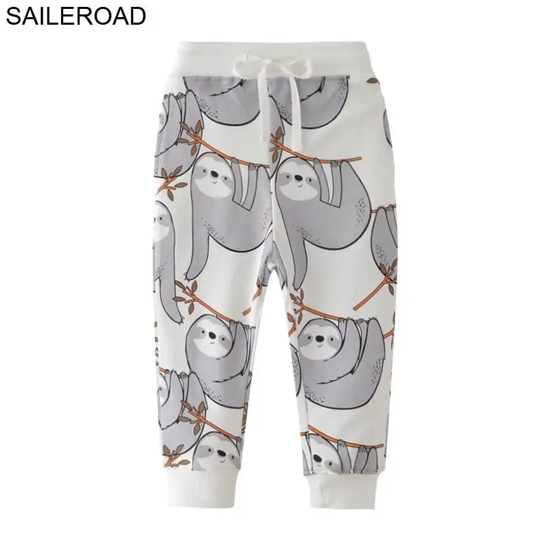 SAILEROAD 2 7Years Cartoon Sloth Print Boy Pants Autumn Kids Boys Harem ...