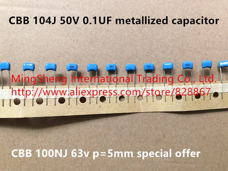 Original-new-100-CBB-104J-50V-0-1UF-metallized-capacitor-100NJ-63v-p ...